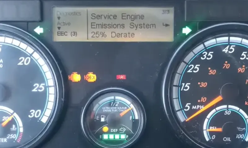 Service Engine Emissions System 25 Derate: Causes & Fixes