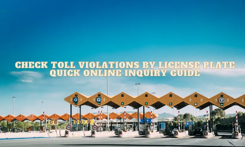 Check Toll Violations by License Plate: Quick Online Inquiry Guide