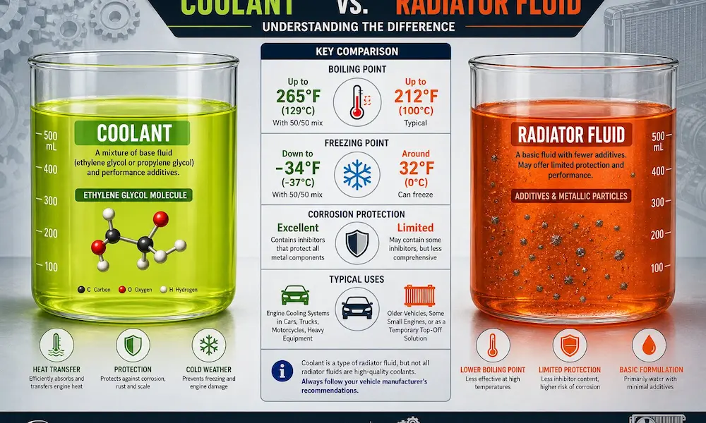 Is Engine Coolant And Radiator Fluid The Same